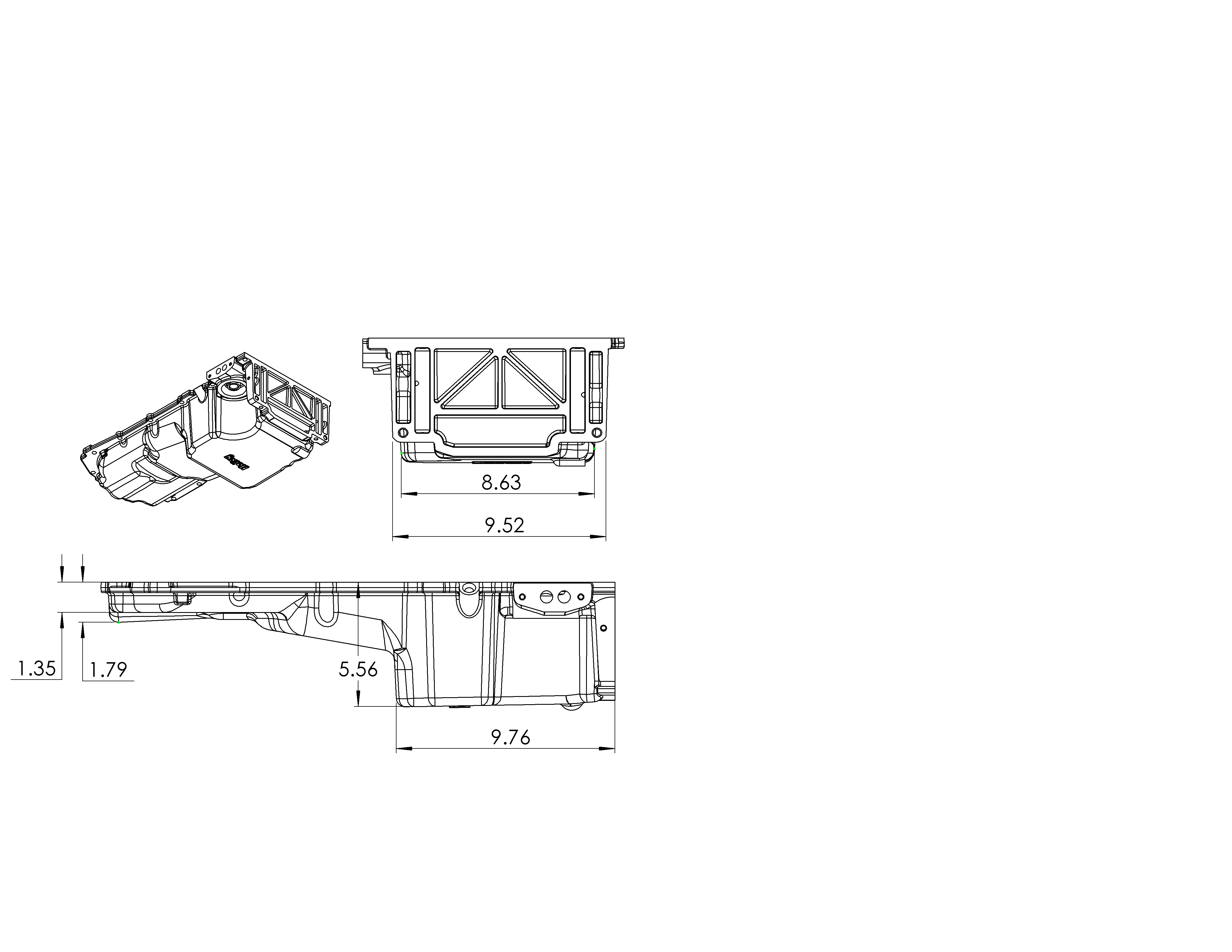 Holley LT1 & LT4 Gen V Swap Oil Pan - Schwartz Performance